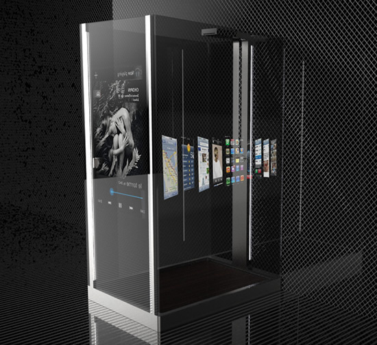 Geeky technology-packed Le Terme shower booth entertains you as you ...