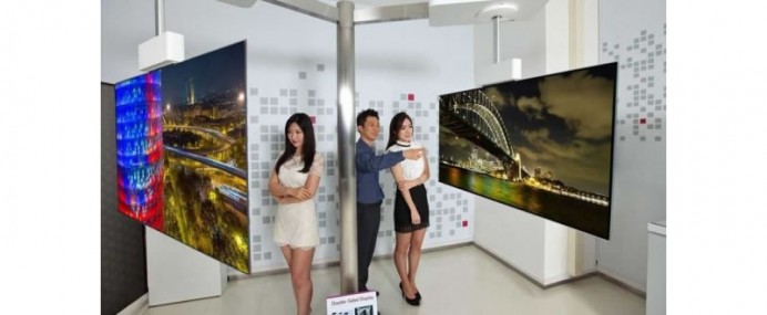 LG’s 111-inch double-sided 4K OLED TV is every videophiles eyegasm